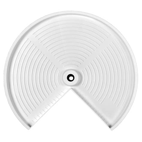 REV A SHELF Polymer Pie Cut Shelf Lazy Susan White Dependently Rotating Rev A Shelf LD