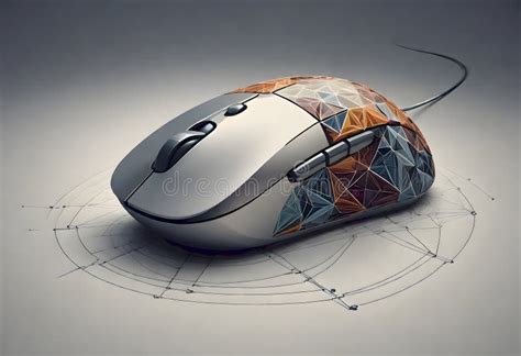 Artistic Computer Mouse Undergoing A Geometric Transformation Visual Metaphor For The Evolution