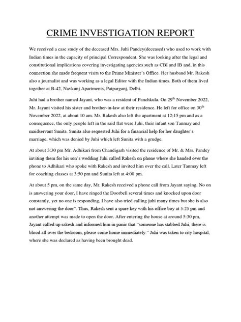 Crime Report Pdf