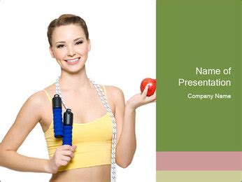 Fit And Happy Woman With Red Apple And Skipping Rope A Beautiful And Healthy Lifestyle