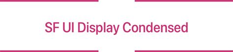 Sf Ui Display Condensed Bold Download Free Font Maisfontes