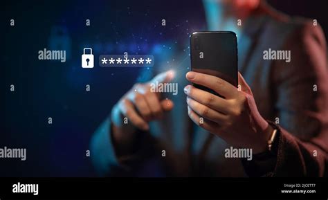 Lock The Phone With A Password For Mobile Cybersecurity Or A Password