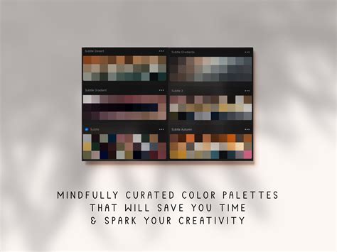 6 Procreate Color Palettes Gradient Procreate Color Palette Etsy Canada
