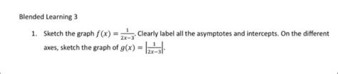 Solved Solve This Questionblended Learning 3sketch The Graph