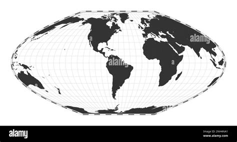 Vector World Map Mcbryde Thomas Flat Polar Parabolic Pseudocylindrical Equal Area Projection