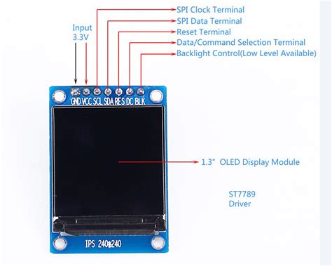 3 units 1 3 inch tft ips lcd display module 240x240 spi for arduin