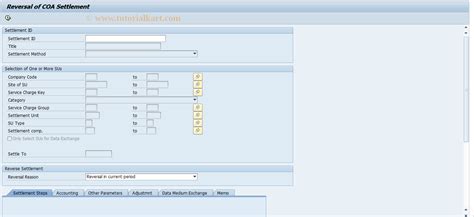 RESCRVCO SAP Tcode Reversal Of COA Settlement Transaction Code