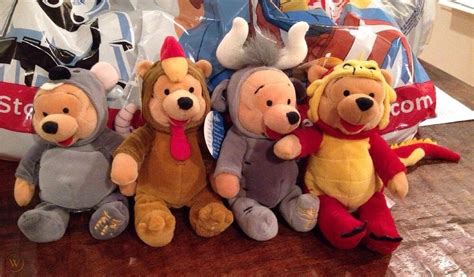 Winnie The Pooh Beanie Plush Chinese Year Of The Ox Rooster Rat