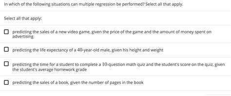 solved in which of the following situations can multiple