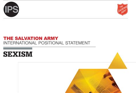 Salvation Army Releases Positional Statement On Sexism Salvation Army Canada