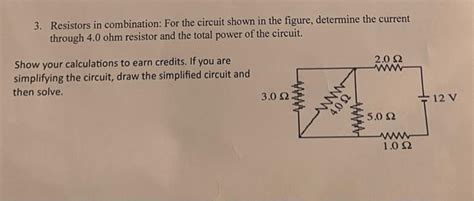 Solved Resistors In Combination For The Circuit Shown In Chegg Com