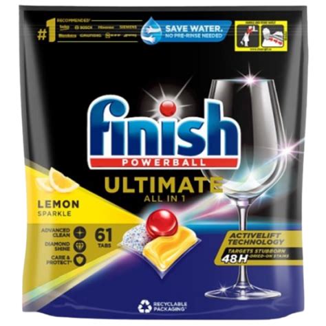 ᐉ Таблетки для посудомийних машин Finish Ultimate All In 1 Lemon 61 шт 015334 • Краща ціна в