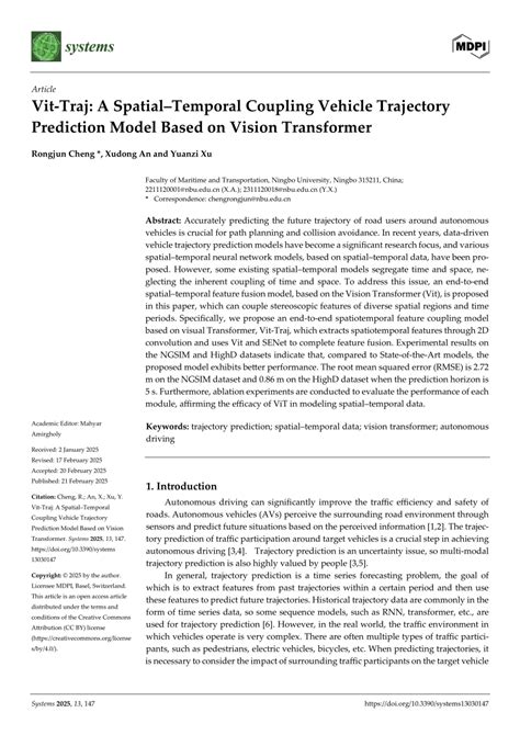 Pdf Vit Traj A Spatialtemporal Coupling Vehicle Trajectory