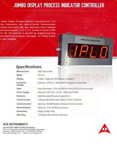 Jumbo Indicator Display 4 20ma Input 4 Led Display For Temperature Humidity Pressure Ph At Jumbo Indicator Display 4 20ma Input 4 Led Display For Temperature Humidity Pressure Ph At
