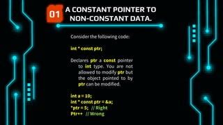 Constant Qualifier With Pointers In Cpp Pptx Programming Languages