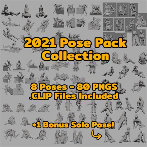 Ultra NSFW Art Pose Reference Pack Bundle By SaccharineLemons