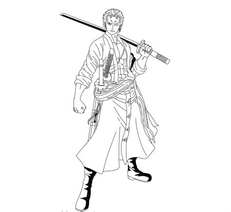 Zoro One Piece Coloriage Esam Solidarity