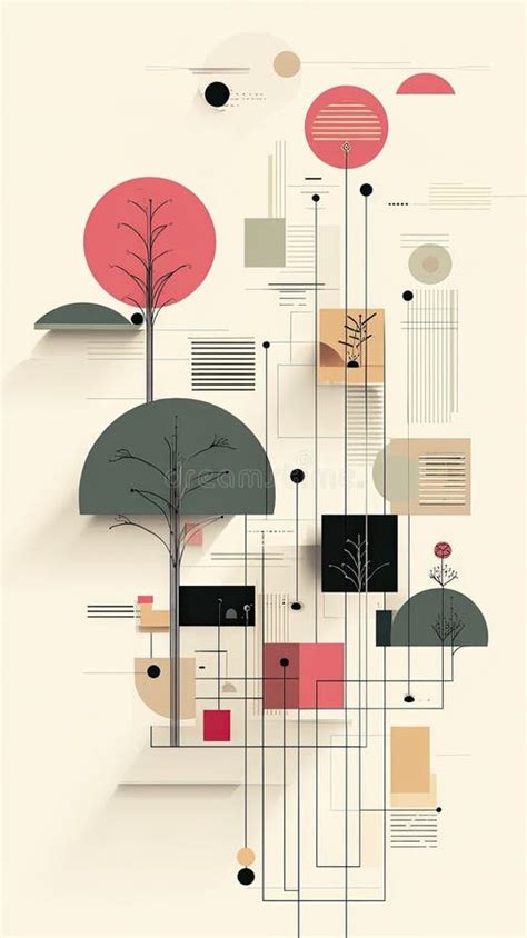 Abstract Mental Map Connecting Ideas And Concepts Stock Illustration