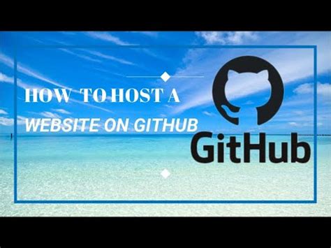 How To Host A Website On Github Host A Static Website On Gihub For Free YouTube