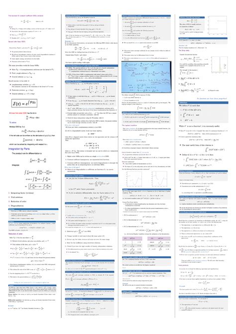 Des Notes Calculus Cheat Sheet Mast20030 Studocu Des Notes Calculus Cheat Sheet Mast20030 Studocu