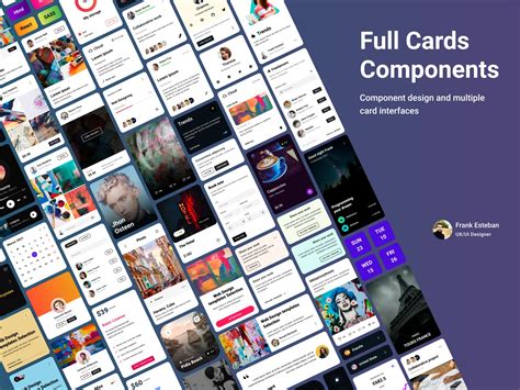 Card Components Free Ui Kit For Figma Free Figma Template For App