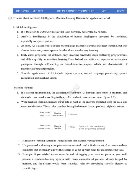 Dl Unit 1 Pdf Machine Learning Artificial Intelligence