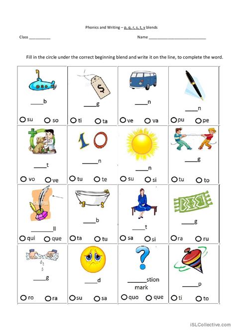 Beginning Blends P Q R S T V English ESL Worksheets Pdf Doc