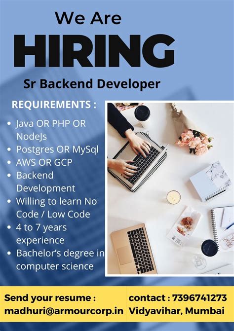 Madhuri M On Linkedin Wearehiring Backenddeveloper Mumbaijobs