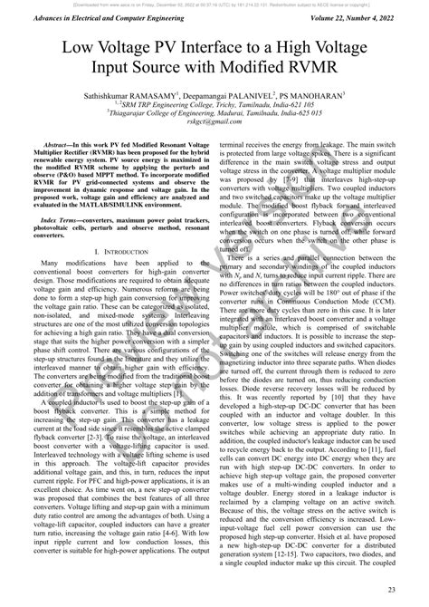 Pdf Low Voltage Pv Interface To A High Voltage Input Source With