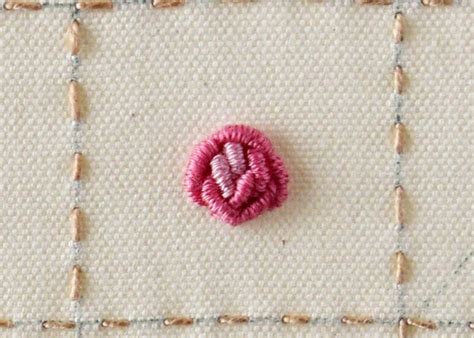 Six Bullion Stitch Flower Hand Embroidery Stitch Library