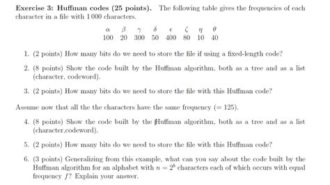 solved exercise 3 huffman codes 25 points the following