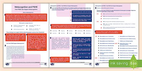 How Pshe Can Support Metacognition Adult Guidance Twinkl