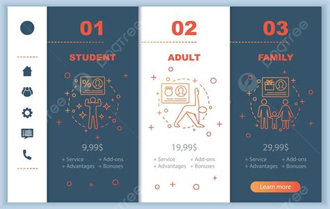 Vector Templates Of Mobile App Screens For Fitness Center Subscription Onboarding Pricing Vector