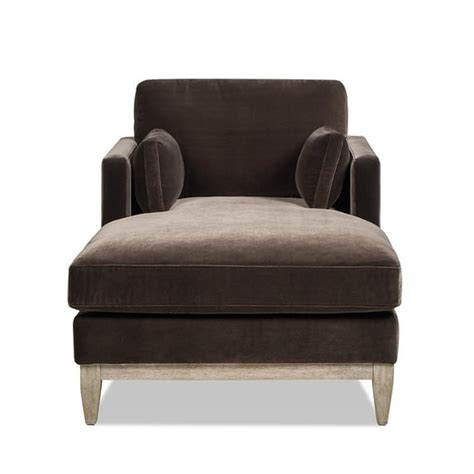 Jennifer Taylor Home Knox 65 Indoor Velvet Chaise Lounge Deep Brown