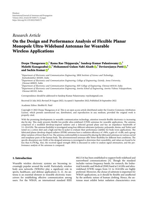 Pdf On The Design And Performance Analysis Of Flexible Planar