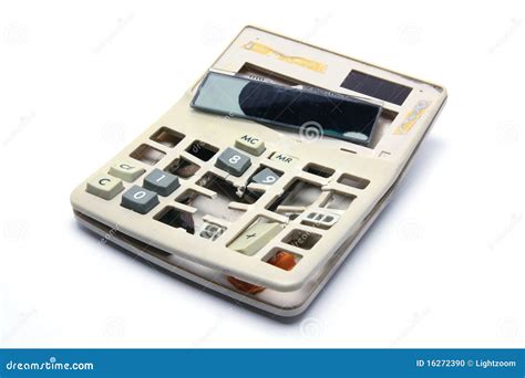 Broken Calculator Stock Photo Image Of Isolated Equipment