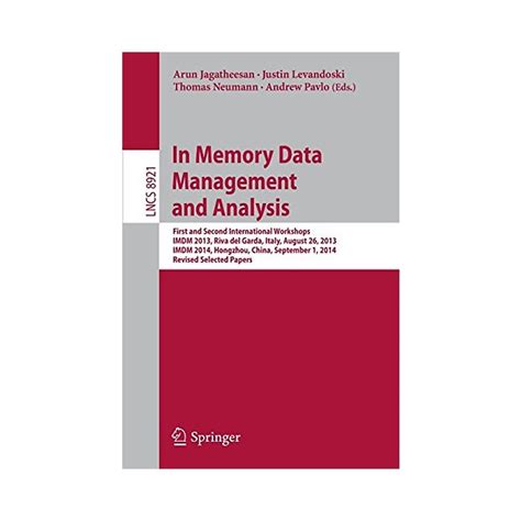 in memory data management and analysis gebraucht kaufen