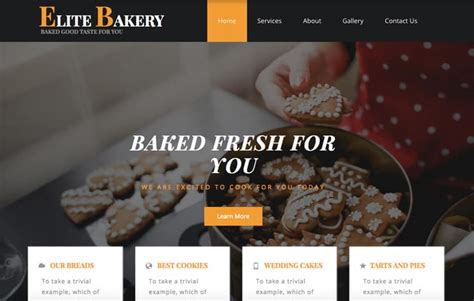 Bakery Website Templates Too Css