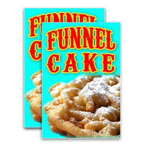 Funnel Cake 24 X 36 Vinyl Decal Only Pack Of 2 Signsticker