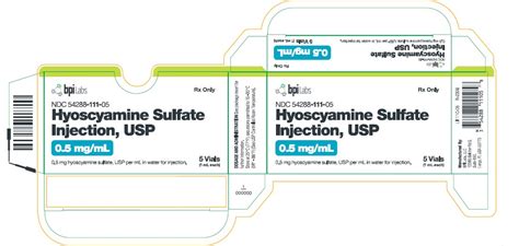 Hyoscyamine Sulfate Injection Package Insert Prescribing Info