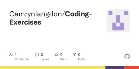 GitHub Camrynlangdon Coding Exercises