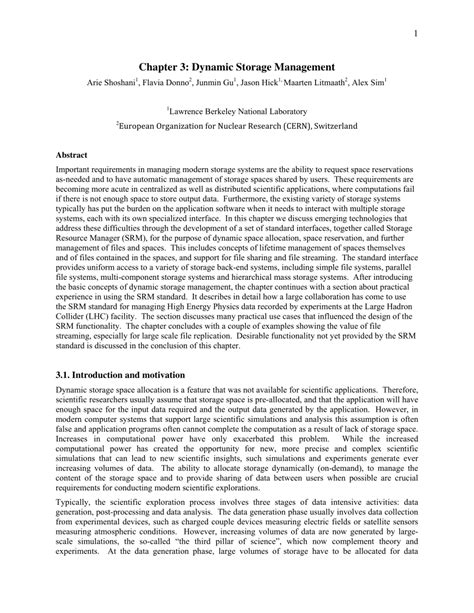 PDF Dynamic Storage Management