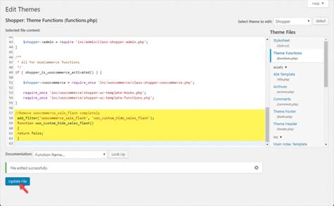 How To Update Code Snippets On The Theme S Functions Php File On Your