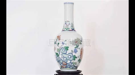 至臻佳作大清雍正年制洞石花卉蝴蝶斗彩直颈瓶 Youtube