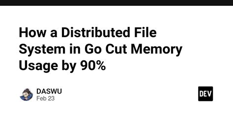 How A Distributed File System In Go Cut Memory Usage By 90 Dev Community