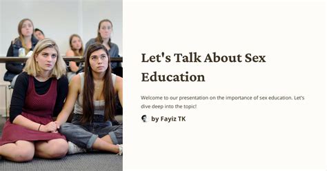 Solution Lets Talk About Sex Education Studypool