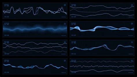 Monochromatic Multi Panel Visual Display Stock Video Pond
