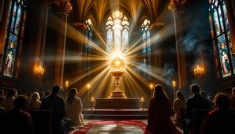 Free Divine Light Radiates Image Eucharist Adoration Cathedral
