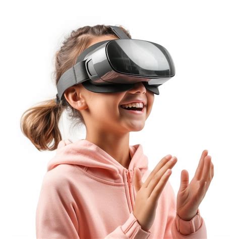 A Girl With Vr Technology Premium Ai Generated Image