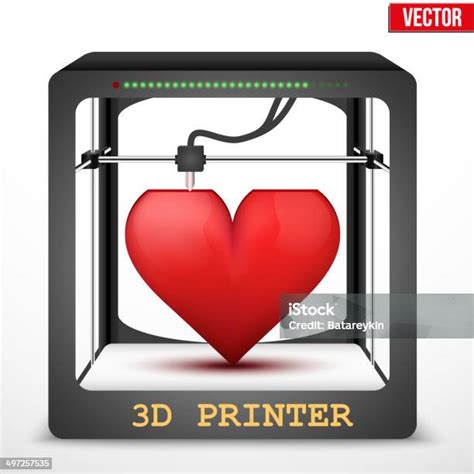 심장 이식입니다 3 D 프린터 내부 장기로 확인되었다 3차원 인쇄에 대한 스톡 벡터 아트 및 기타 이미지 3차원 인쇄 과학